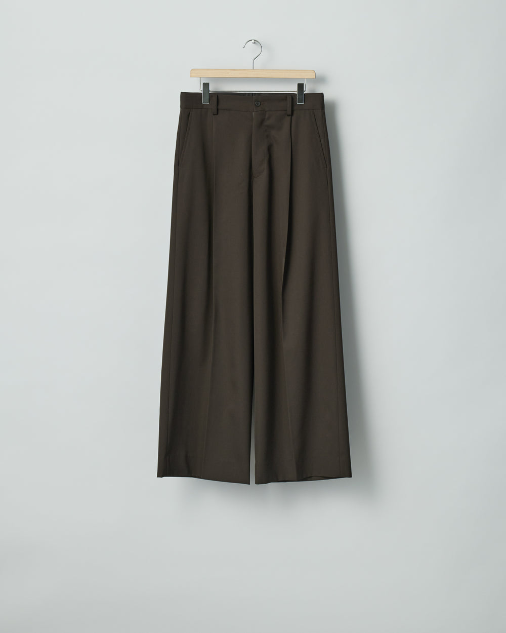 ssstein DARK BROWN EXTRA WIDE TROUSERS SS26