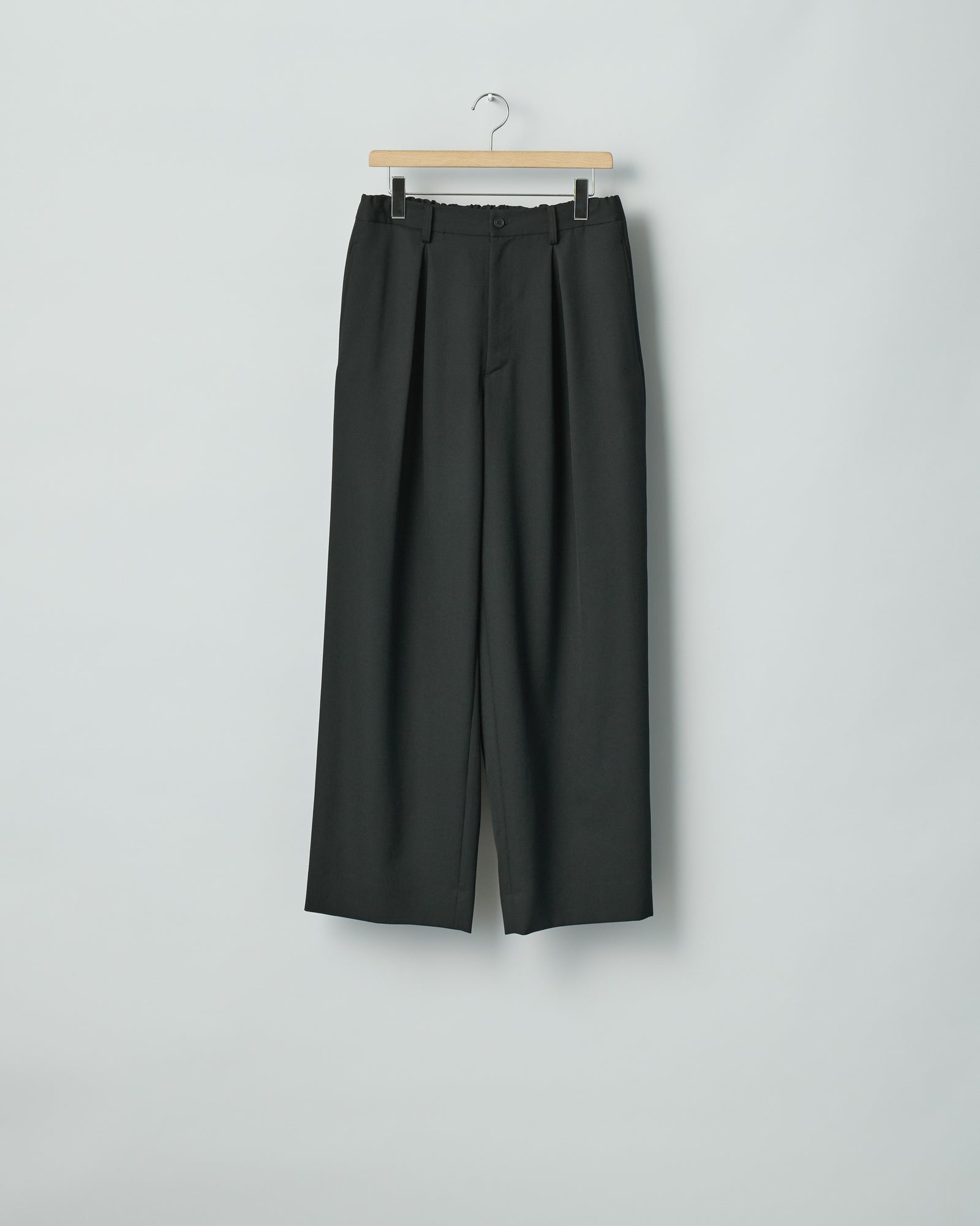 ssstein BLACK EASY WIDE TROUSERS